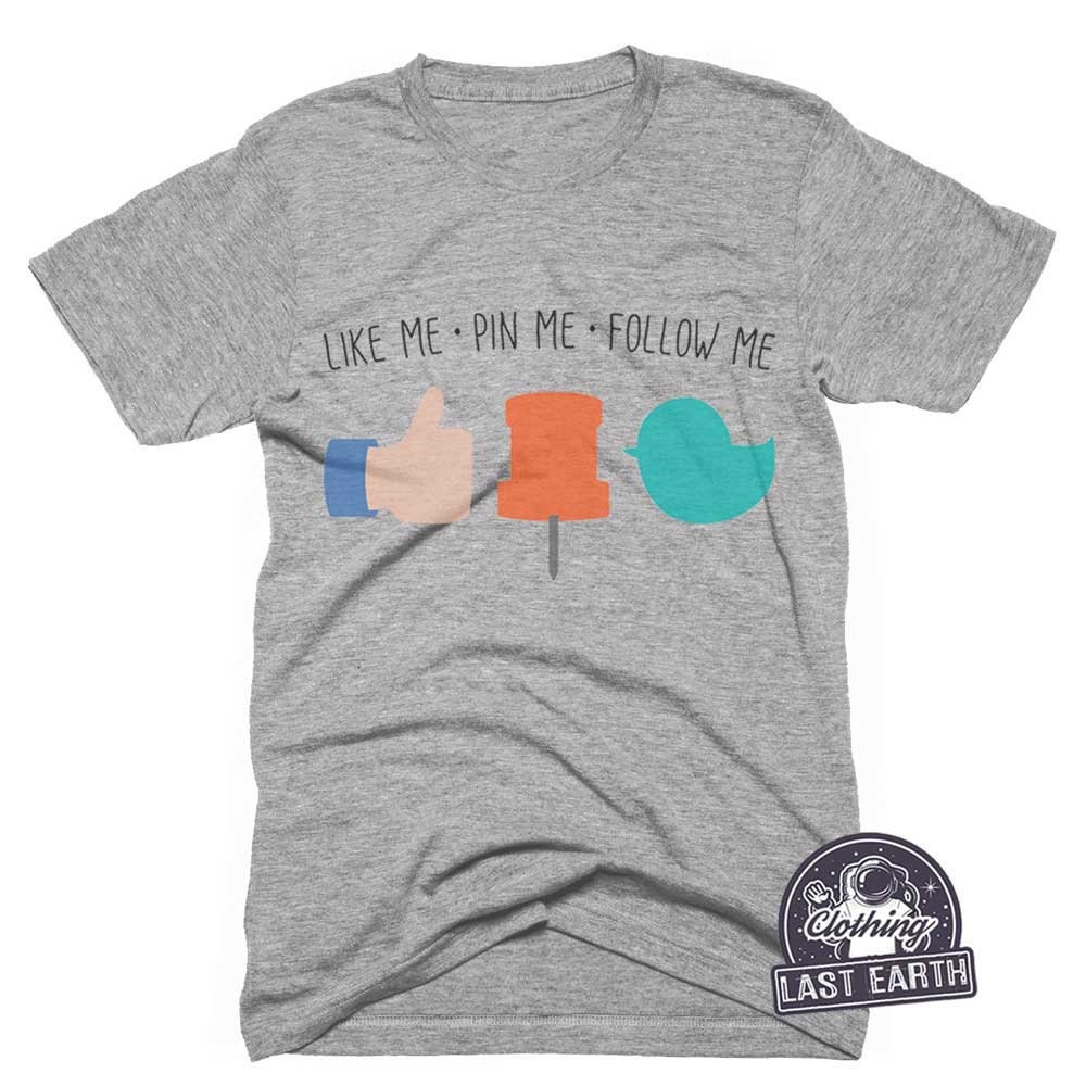 Social Media T-Shirt Pinterest Instagram Facebook Shirt | Etsy