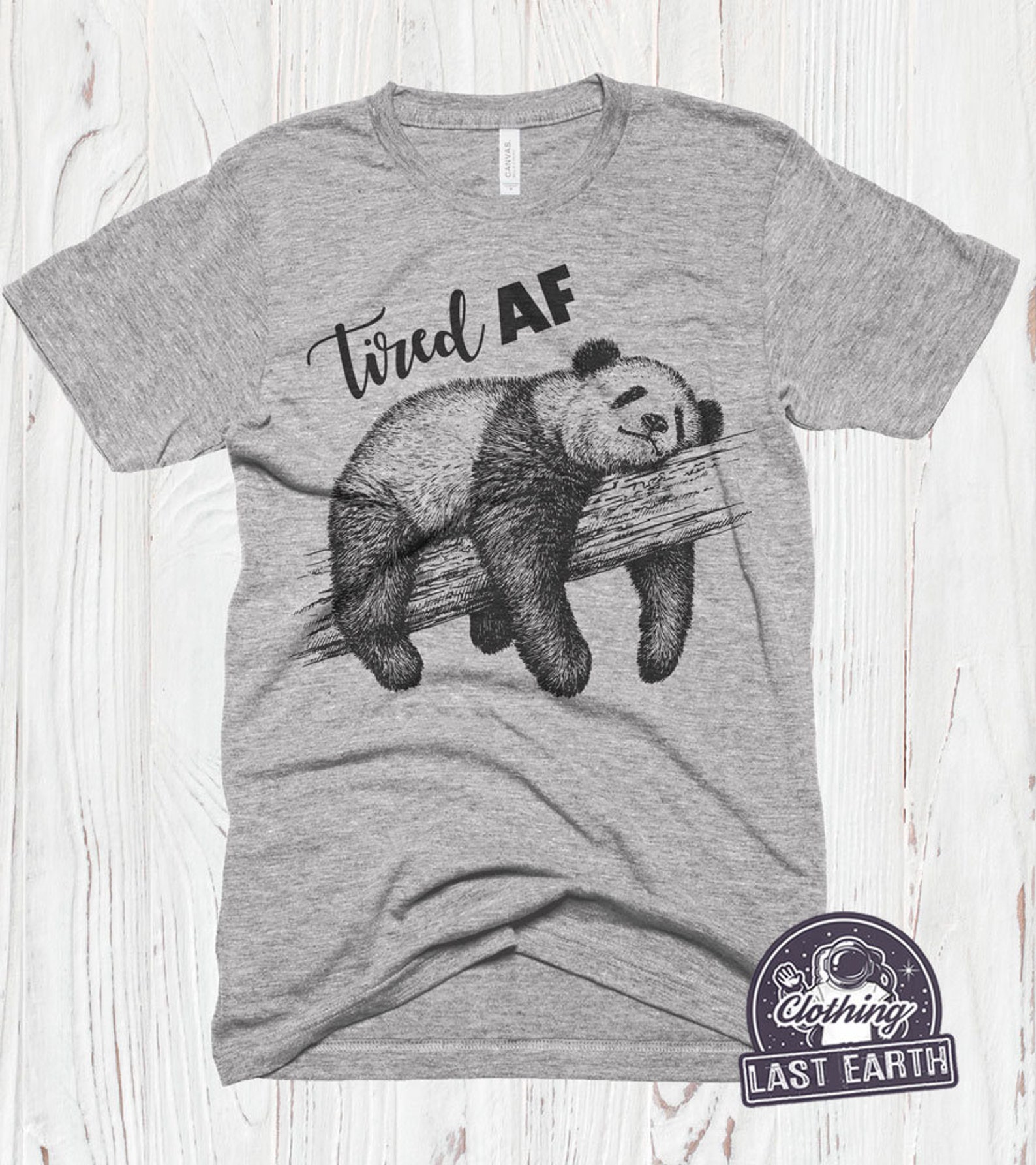 Panda Bear T-shirt Tired AF Shirt - Etsy