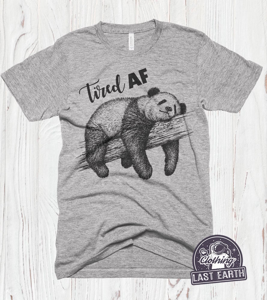 Panda Bear T-shirt Tired AF Shirt | Etsy