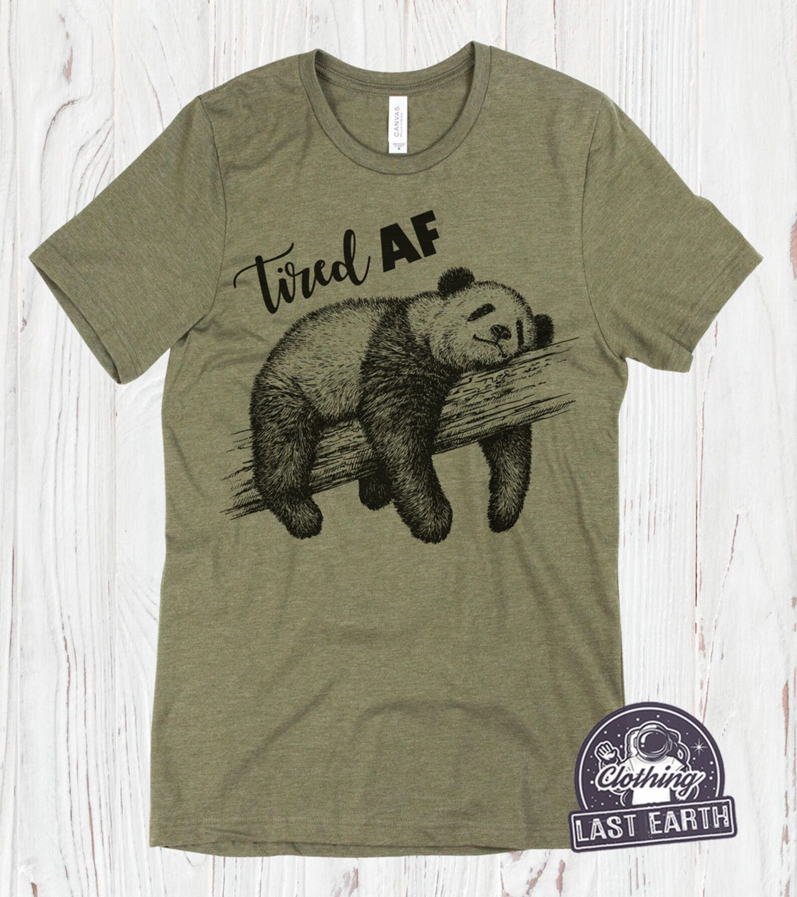 Panda Bear T-shirt Tired AF Shirt - Etsy
