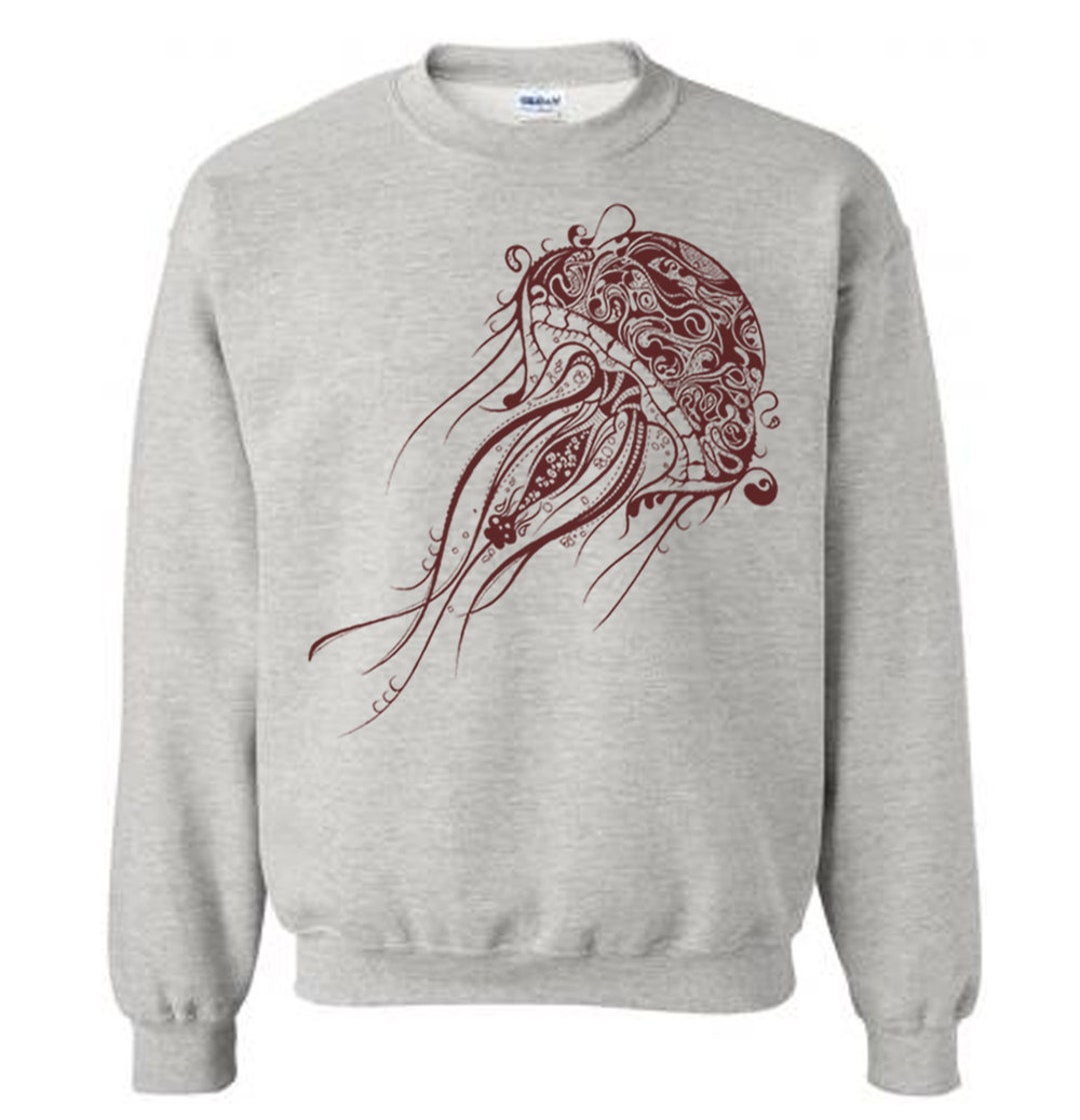Jellyfish Sweatshirt Pullover, Jellyfish Gift, Sweatshirts, Nautical ...