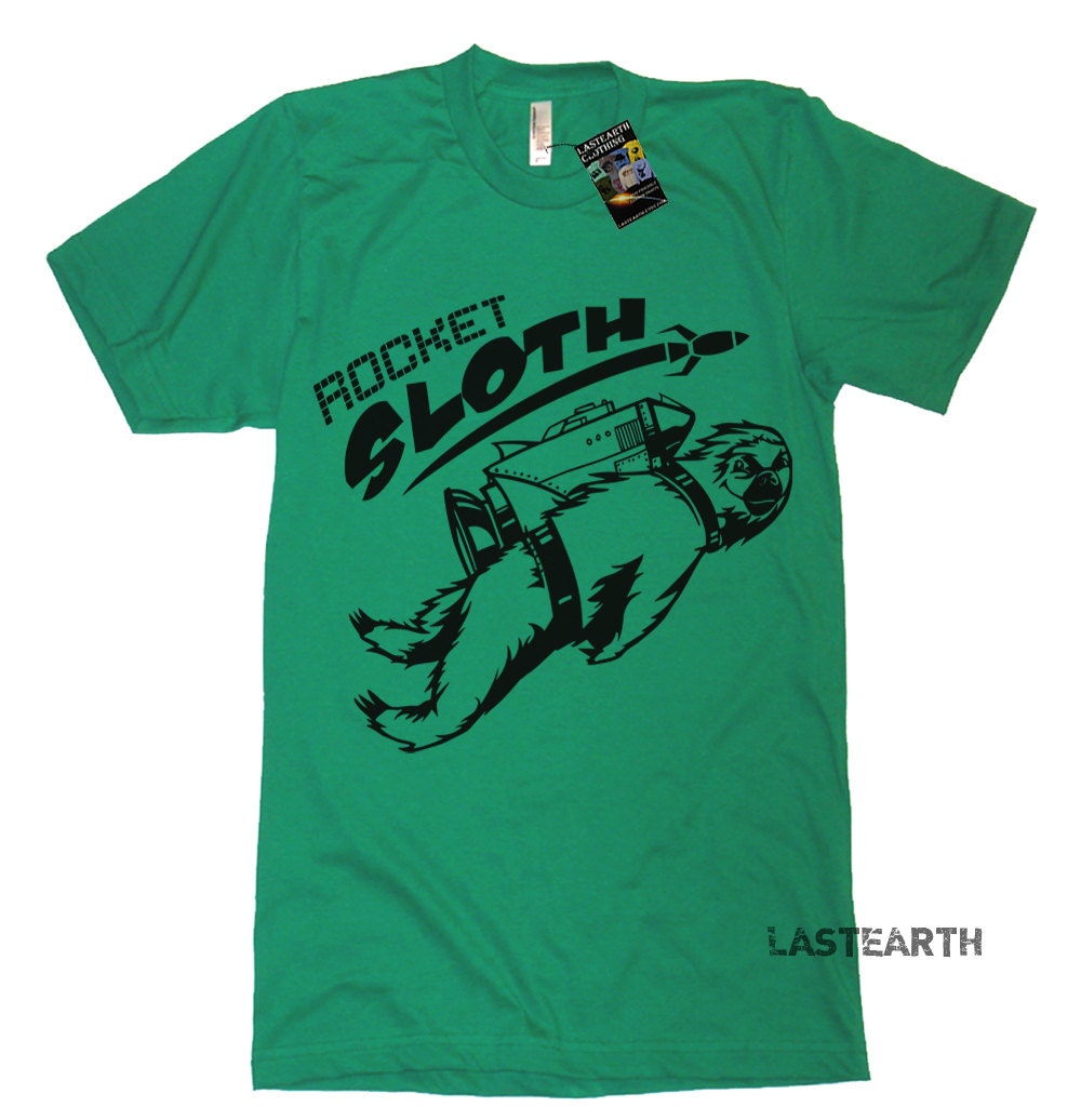 Rocket Sloth T Shirt Funny Sloth T Shirt Gifts for Sloth | Etsy