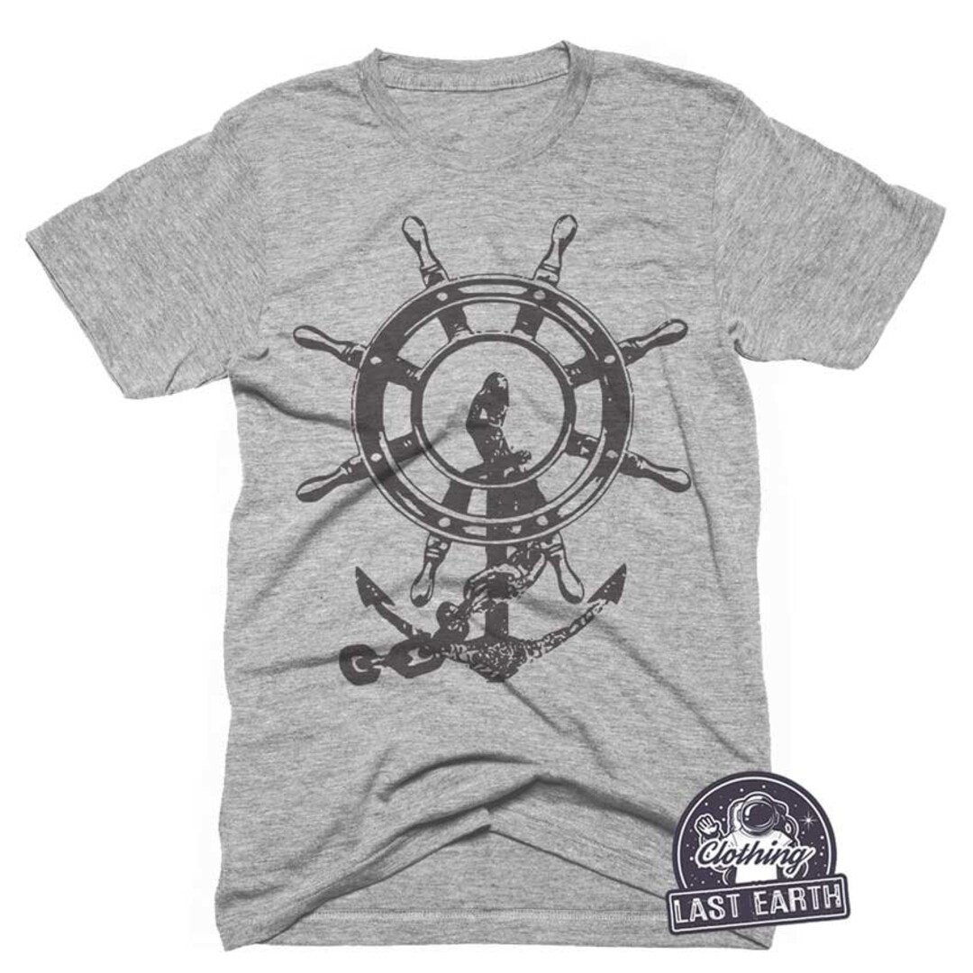 Anchor T-shirt, Nautical Graphic Tee, Mens, Womens, Tank Top ...