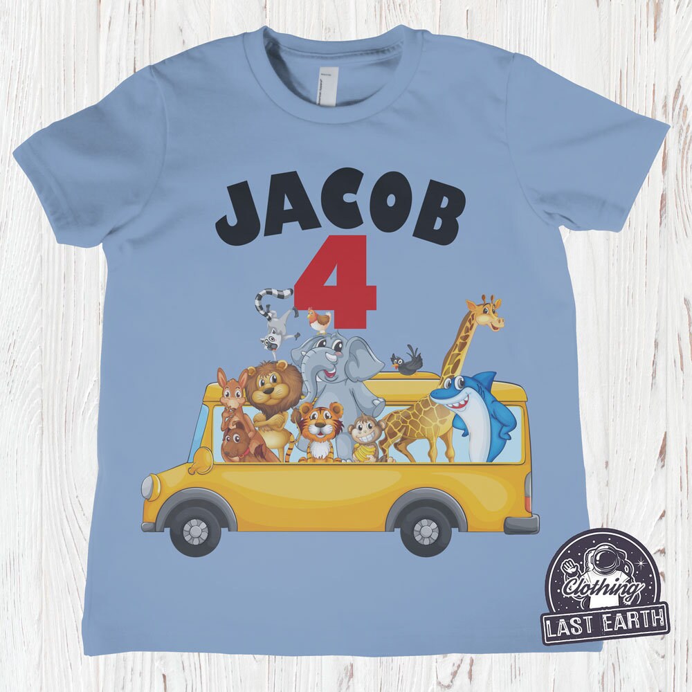 Kids School Bus Shirt | Personalized Birthday Gift, Back to School ...