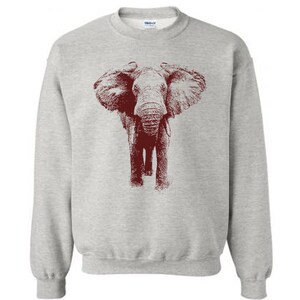 Elephant Sweater - Unisex Fleece Pullover Sweatshirt - Unisex - Men ...