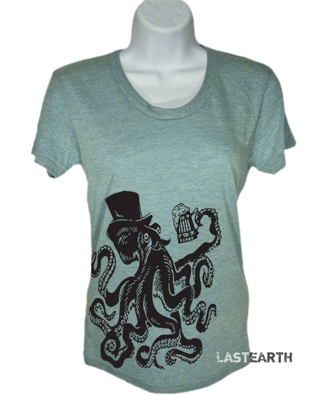 Octopus Tee Mustache Shirt Womens Graphic Tees Mens Tshirt Beer Shirt ...