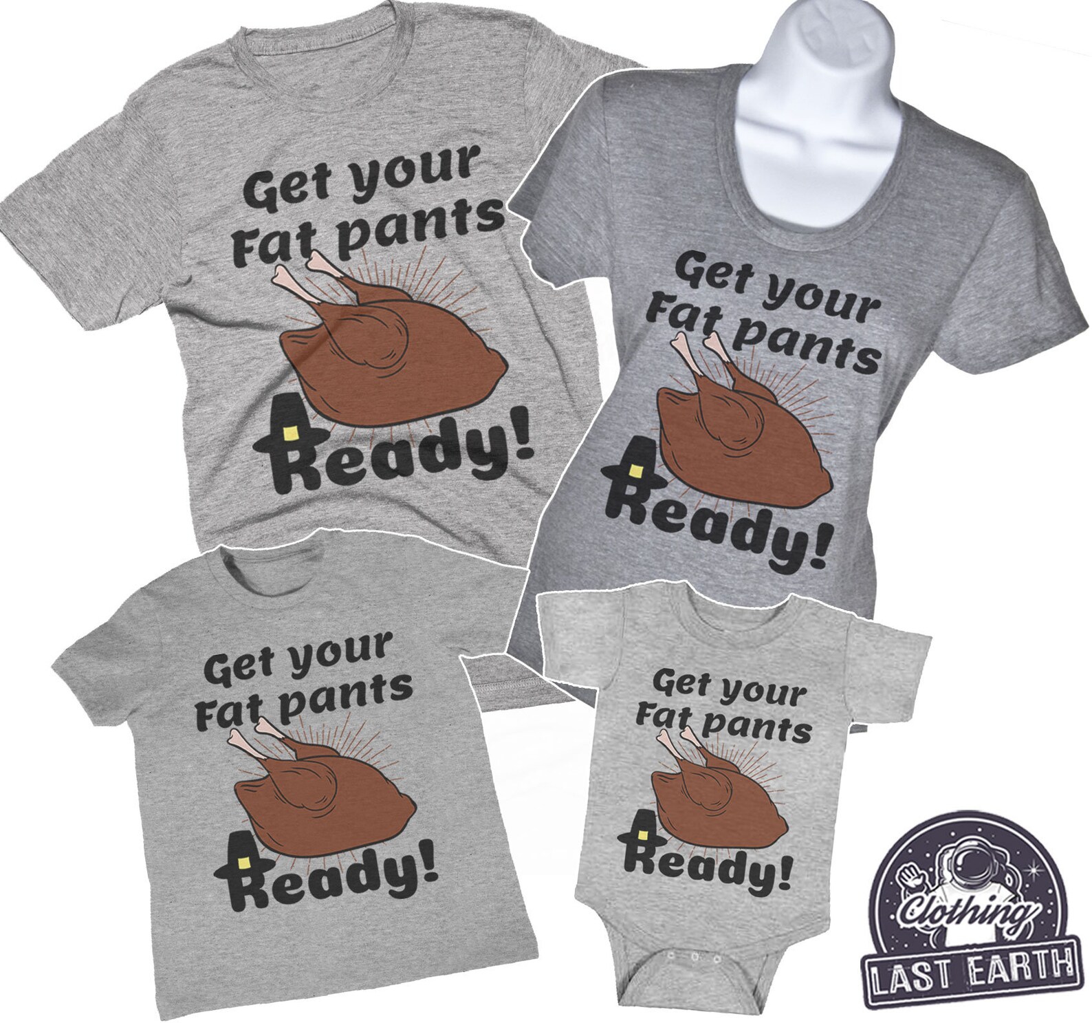 Get Your Fat Pants Ready Family Matching Shirts, Mama, Papa, Baby, Kids ...