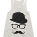 Workout Tank - Mustache and Wayfarers Tanktop - Workout Clothes for ...