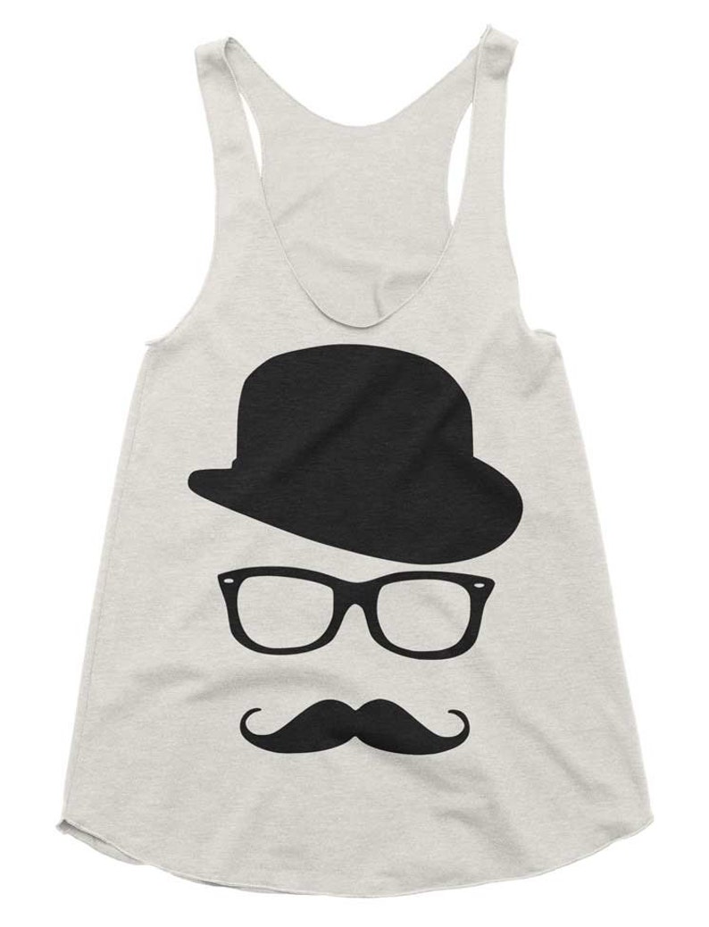 Workout Tank Mustache and Wayfarers Tanktop Workout | Etsy