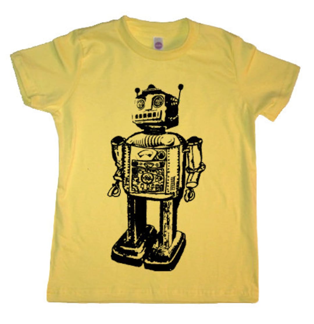 Kids Vintage ROBOT T Shirt Sci Fi Tech Shirt Kids Birthday Gift Ideas ...