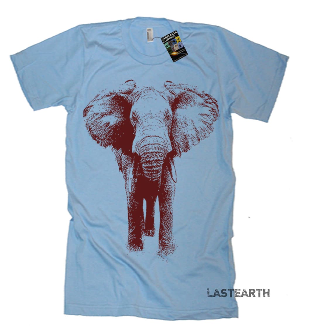 Elephant Charging T Shirt - Elephants - Animal T Shirts - Mens Graphic ...