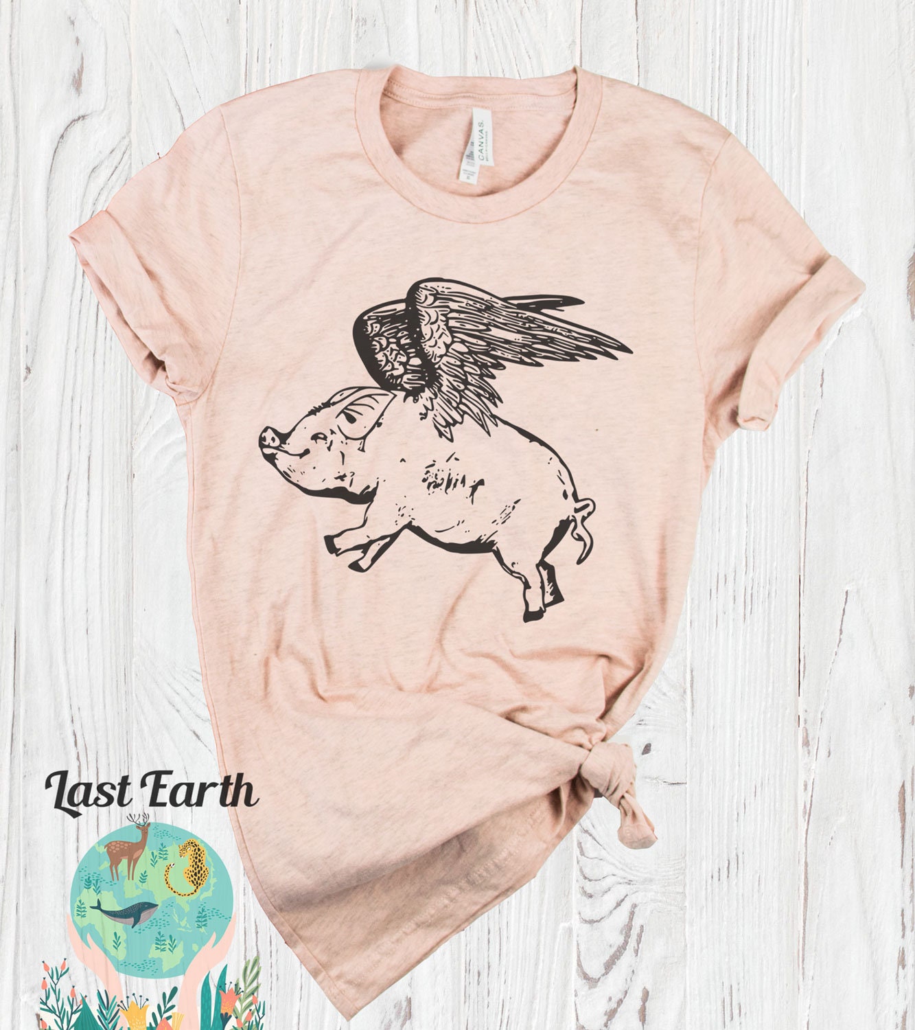 Flying Pig Shirt, Vintage Soft Shirt, Unisex T-shirt, Funny Pig Shirt ...