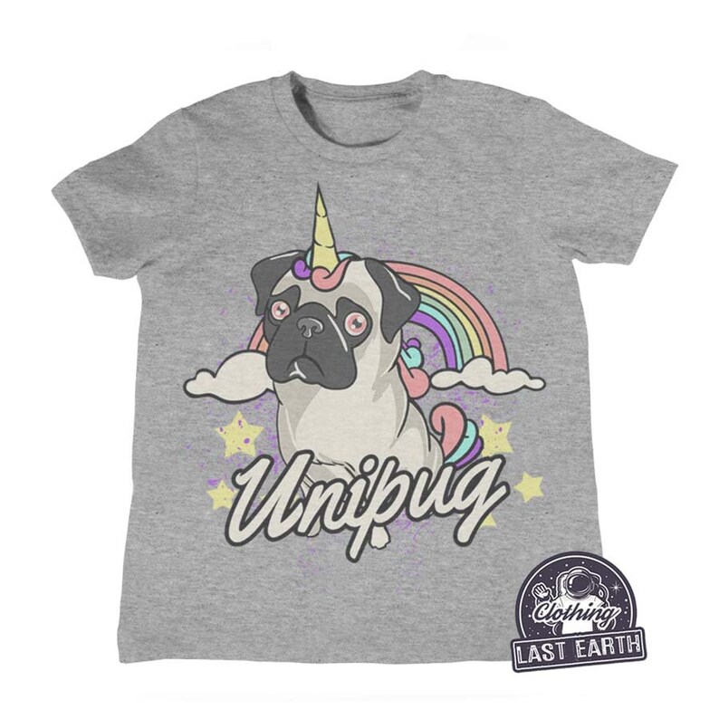 Unipug T-shirt Funny Unicorn Pug Shirt Tank Top Sweatshirt | Etsy