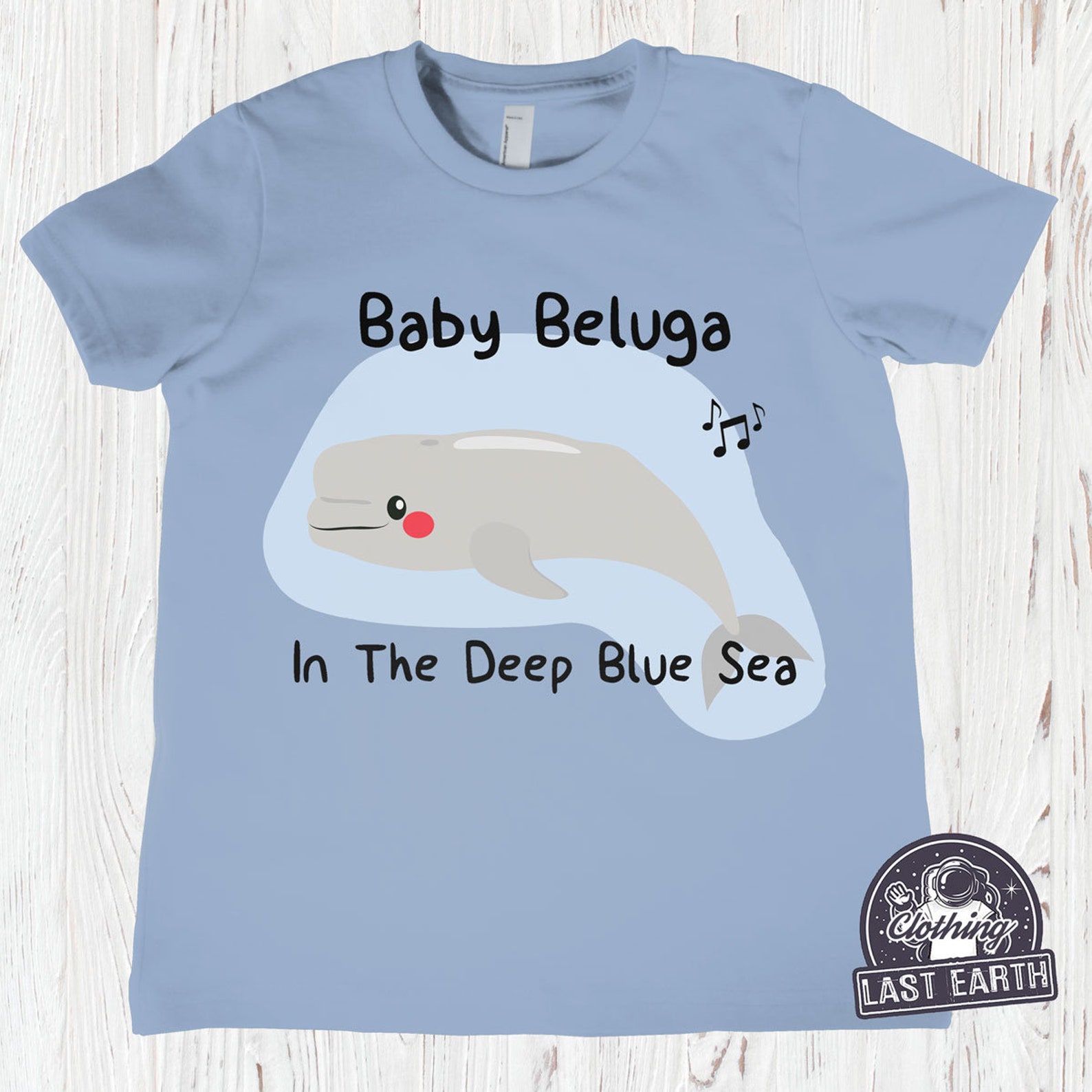 Baby Beluga Shirt Kids Cute Whale Shirt Deep Blue Sea Whale - Etsy