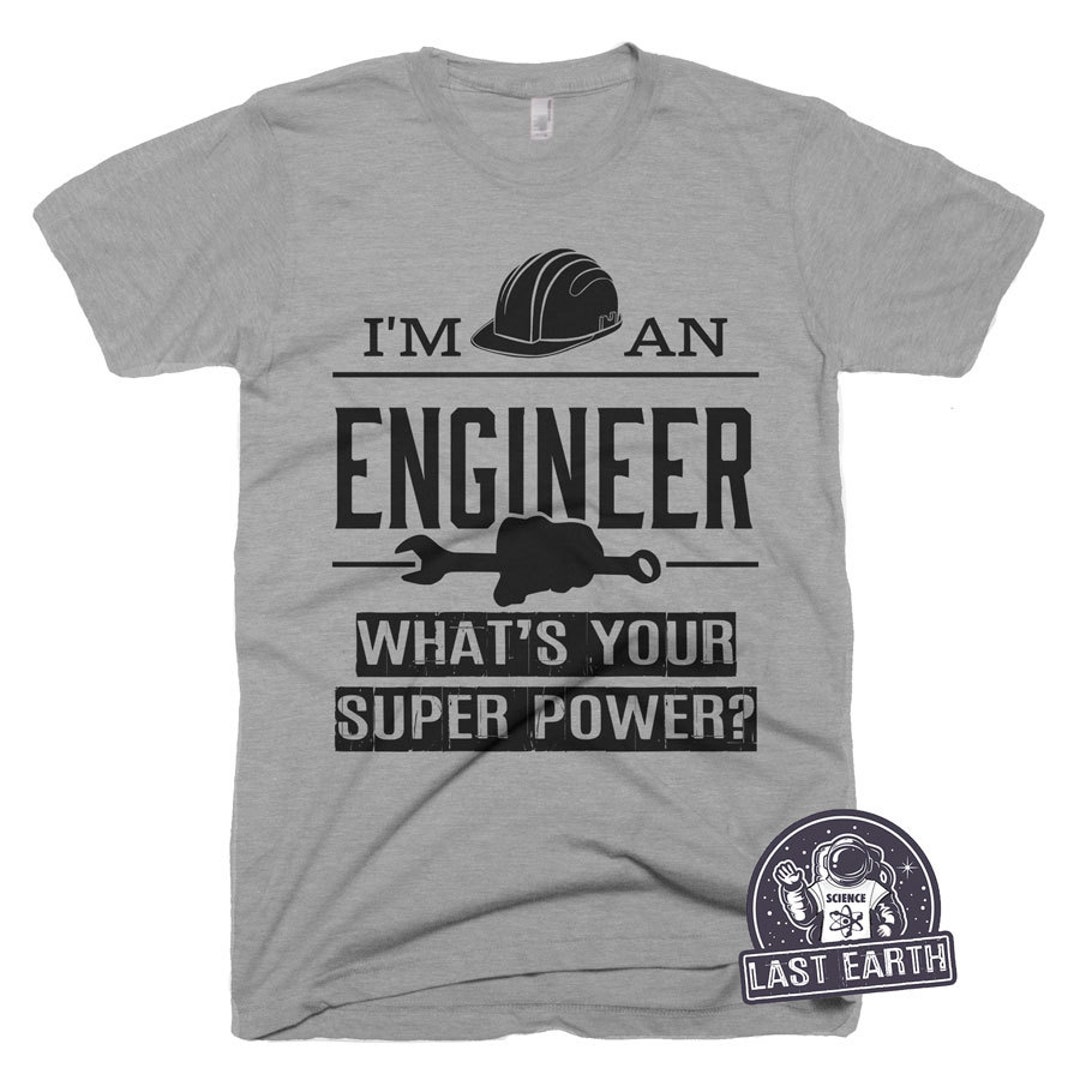 LARGE - ON SALE Women's I'm an Engineer Tee Shirt Whats Your Super ...