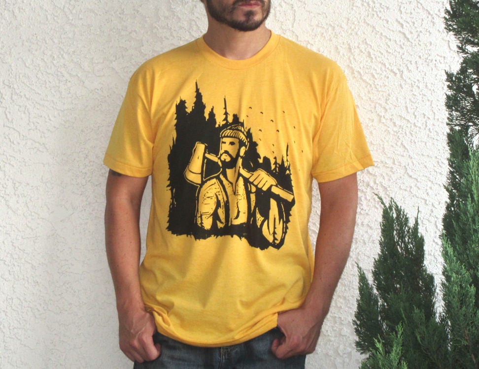 Lumberjack T-Shirt Forest Print Camping Shirt Gifts | Etsy