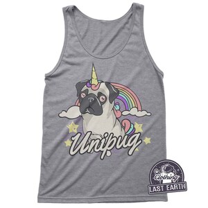 Unipug T-shirt, Funny Unicorn Pug Shirt, Tank Top, Sweatshirt, Foodie ...