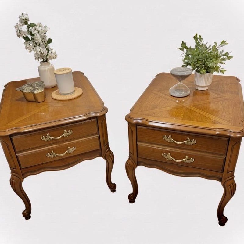 French Brass End Tables - Etsy