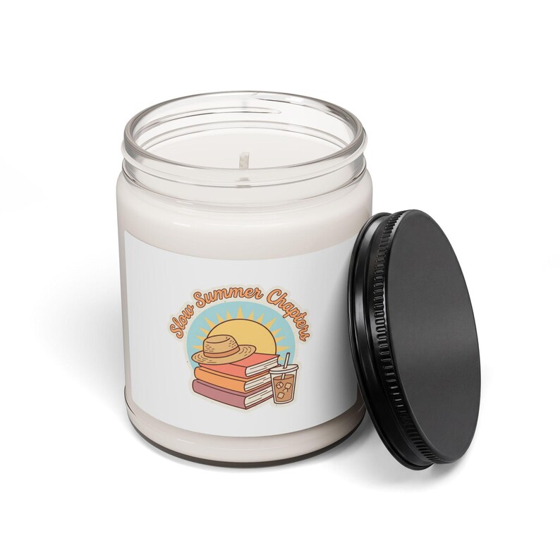 Soy Wax Candle | Summer Books, Coastal Vibes, Iced Drink Illustration ...
