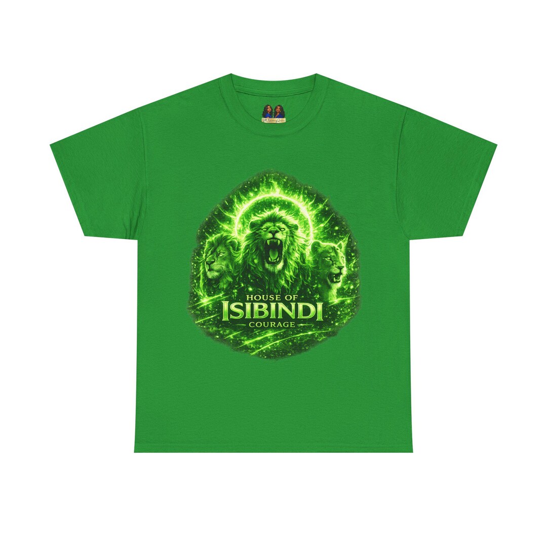 House of Isibindi Lion Tee | Courage Graphic T-shirt, Neon Green Crest ...