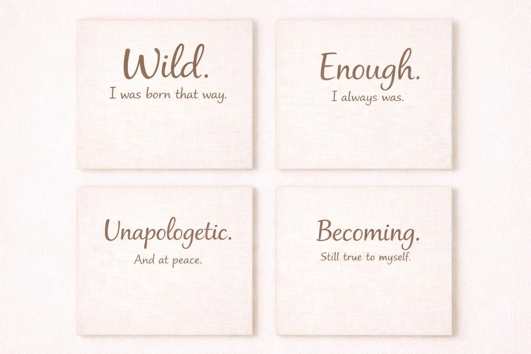 Wild I Was Born That Way Wall Art Set | Minimalist Affirmation Prints ...