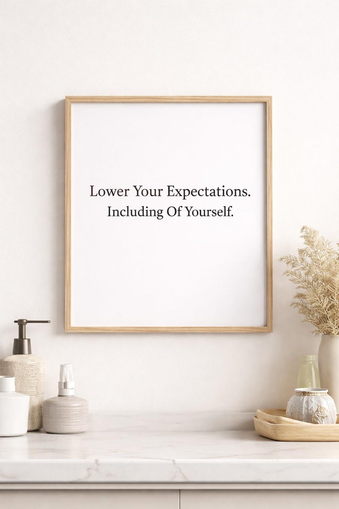 Lower Your Expectations Printable Wall Art | Funny Quote Bathroom Print ...