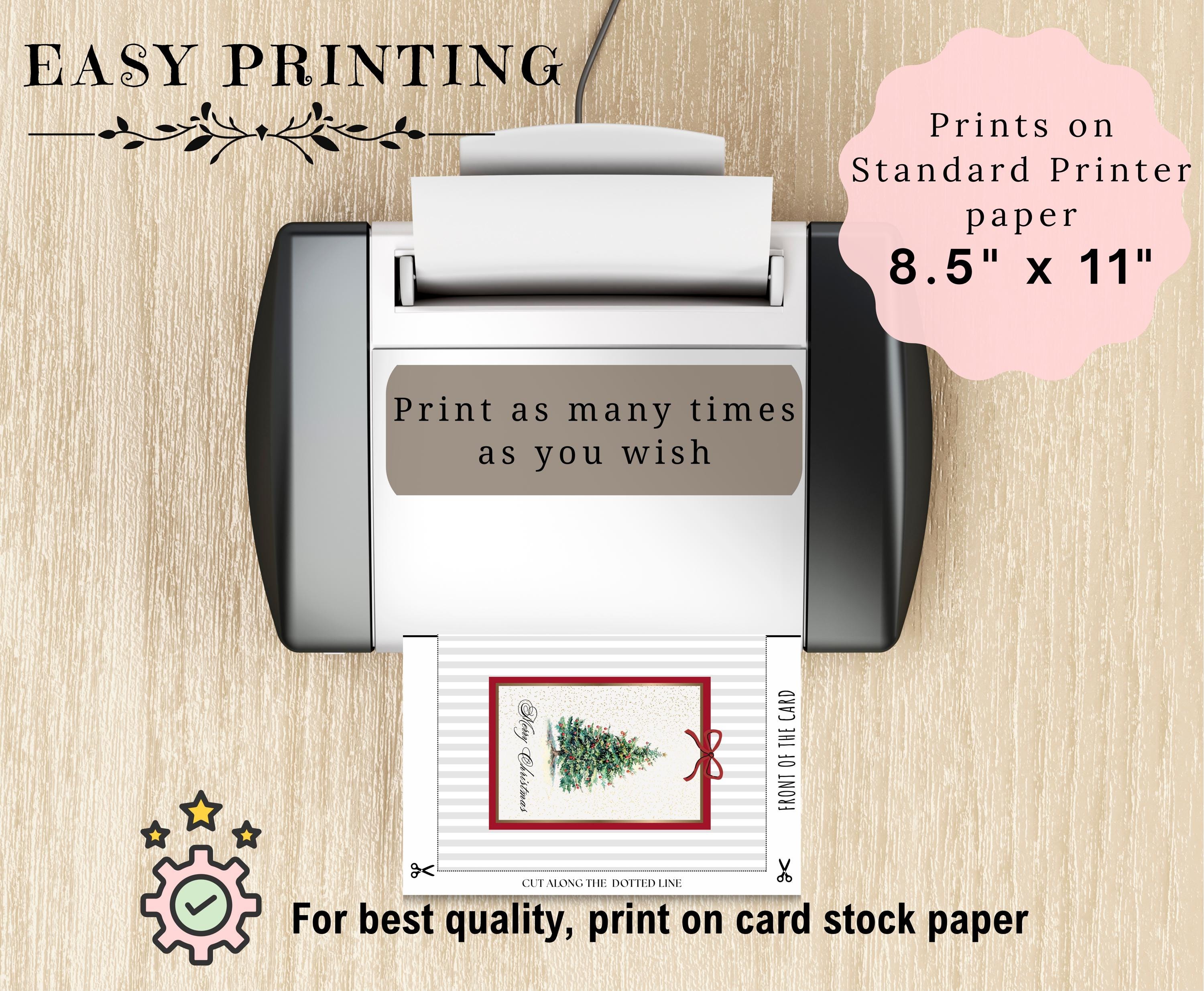 Merry Xmas Card, Minimalist Foldable Christmas Tree Card, Cute Holiday ...