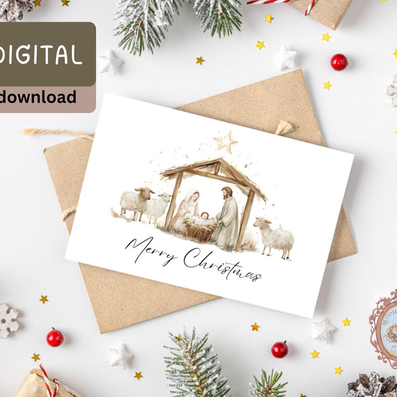 Religious Christmas Cards - Etsy