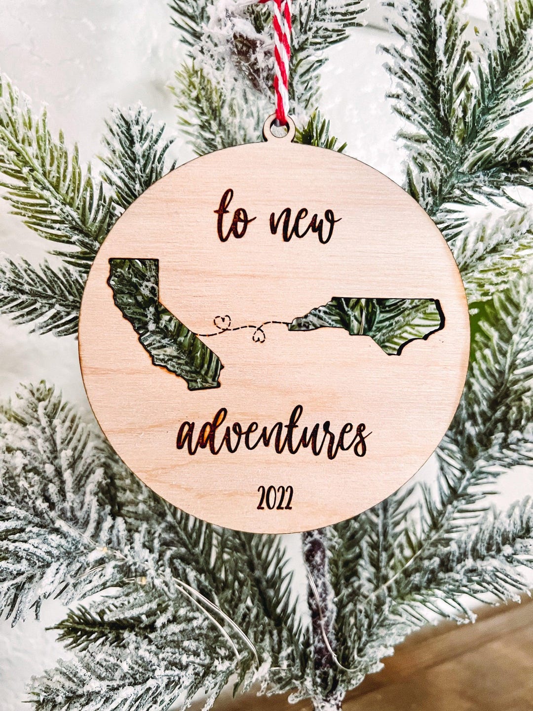 To New Adventures Cross Country Moving Ornament | Laser Cut ...
