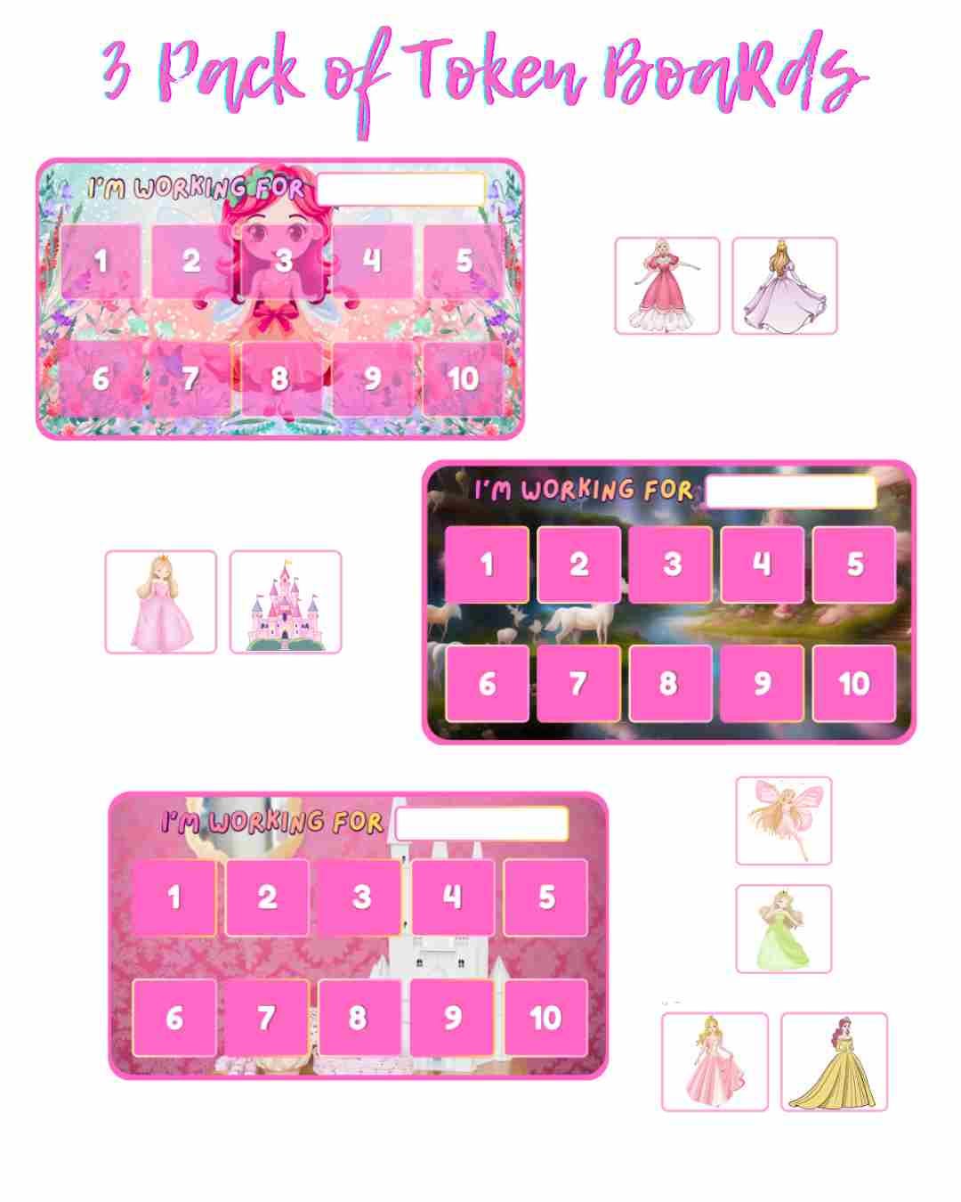 Princess Token Boards (reward Charts) Visuals for Sped ABA - Etsy
