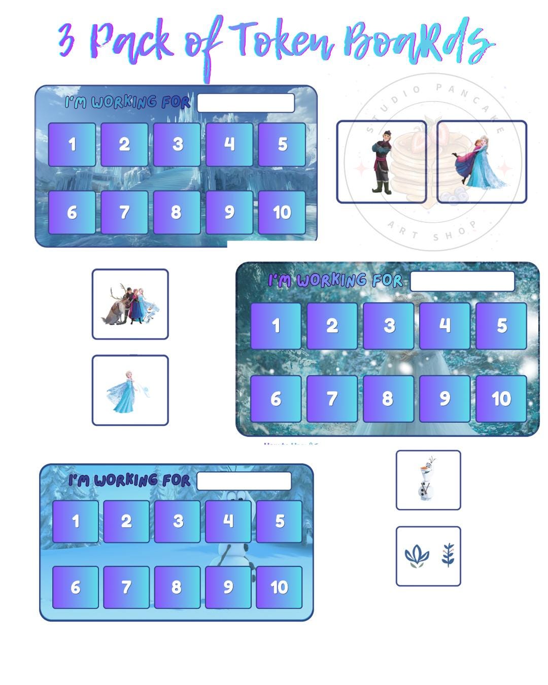 Winter Princess Token Boards (reward Charts) Visuals for Sped ABA - Etsy
