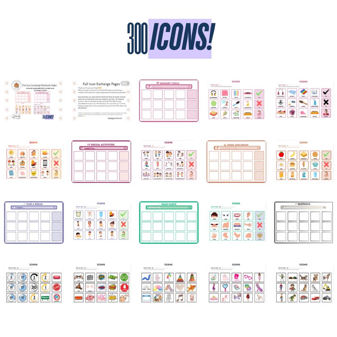 Starter Icon Exchange Book - Printable for Non-vocal and Early ...