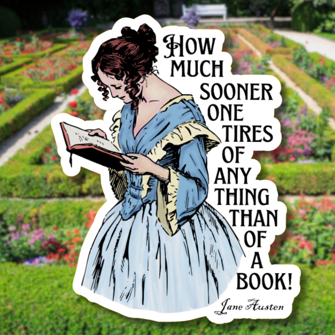 Jane Austen Quote Sticker: Book Lover Gift, Regency Style - Etsy