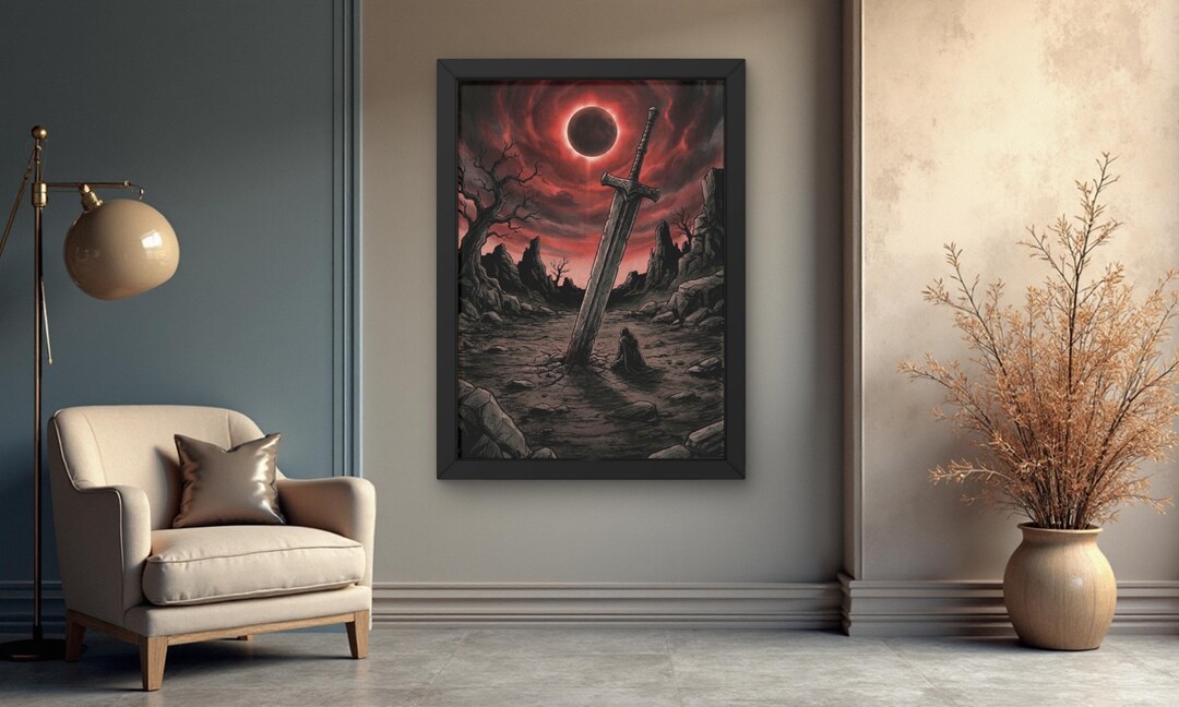 Berserk Poster, Guts Dragon Slayer Art, Dark Fantasy Manga Print, Brand ...
