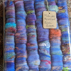 Rustic Rolags Hand Dyed Texture Spinning Fiber Fibre Rolag Roving ...