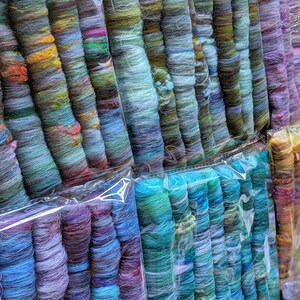Hand Dyed Rolags - Spinning Fiber Fibre Rolag Roving Merino Wool ...