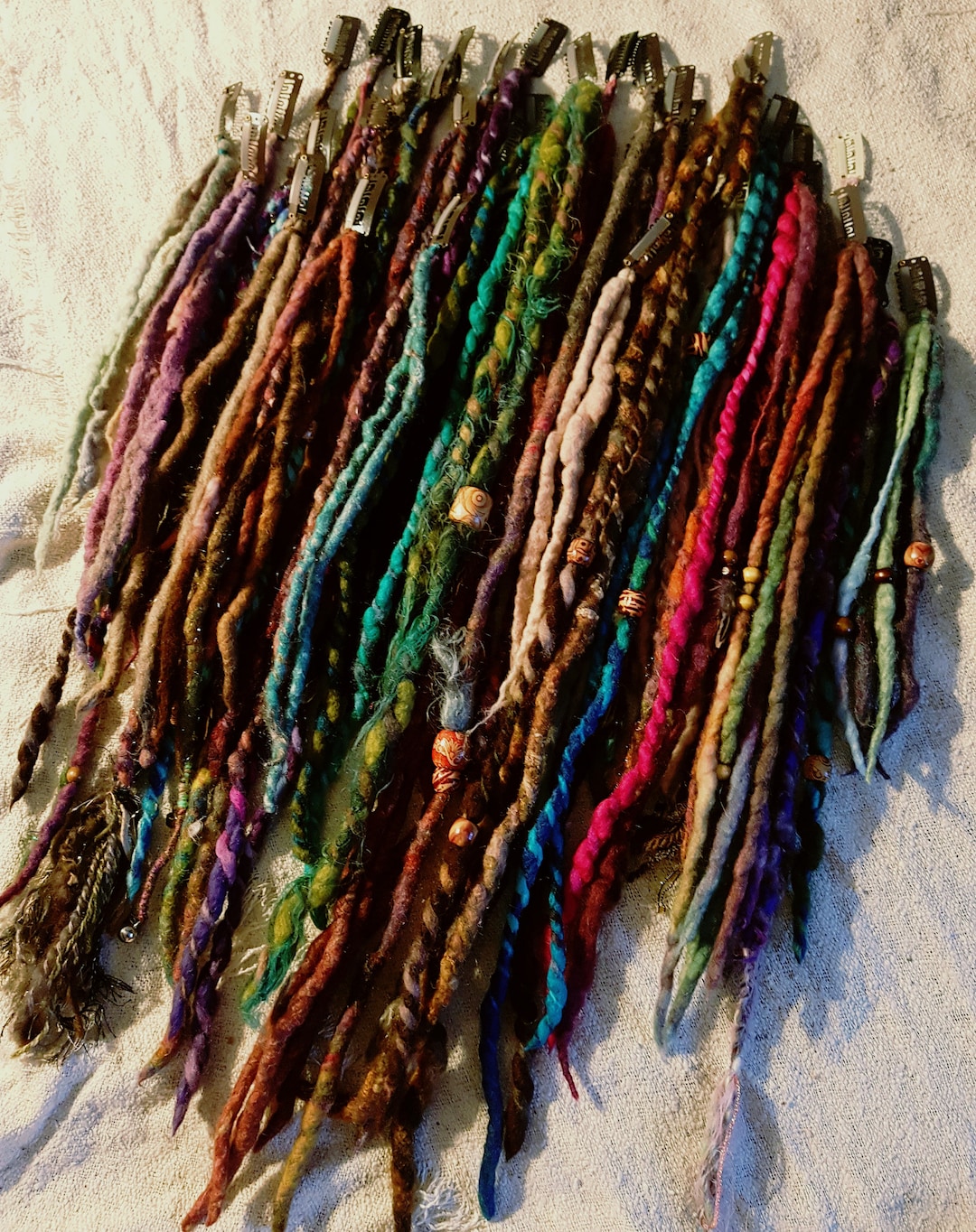 X5 Clip in Dreads SAMPLE SALE REDUCED Price Dreads Felted Wool Dread ...