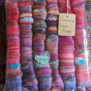 Rustic Rolags Hand Dyed Texture Spinning Fiber Fibre Rolag Roving ...