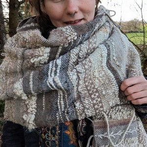 Birch Big Magical Handwoven Blanket Wrap Art Shawl Woven Handspun Art ...