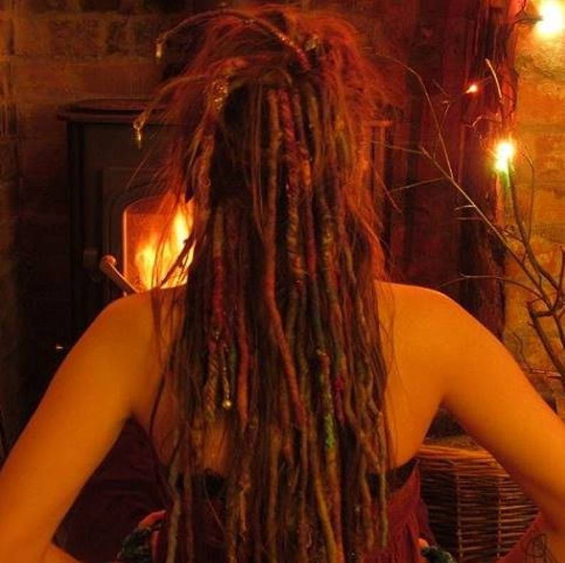 Earthen - Double Ended Dreads Set of Ten DREADLOCKS Wool Brown Ginger ...