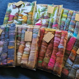 Rustic Rolags - Hand Dyed Texture Spinning Fiber Fibre Rolag Roving ...