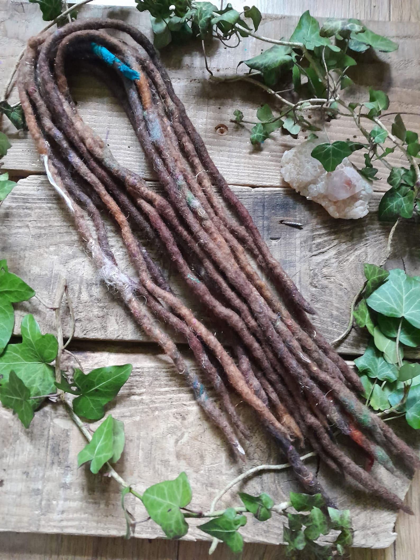 Earthen - Double Ended Dreads Set of Ten DREADLOCKS Wool Brown Ginger ...