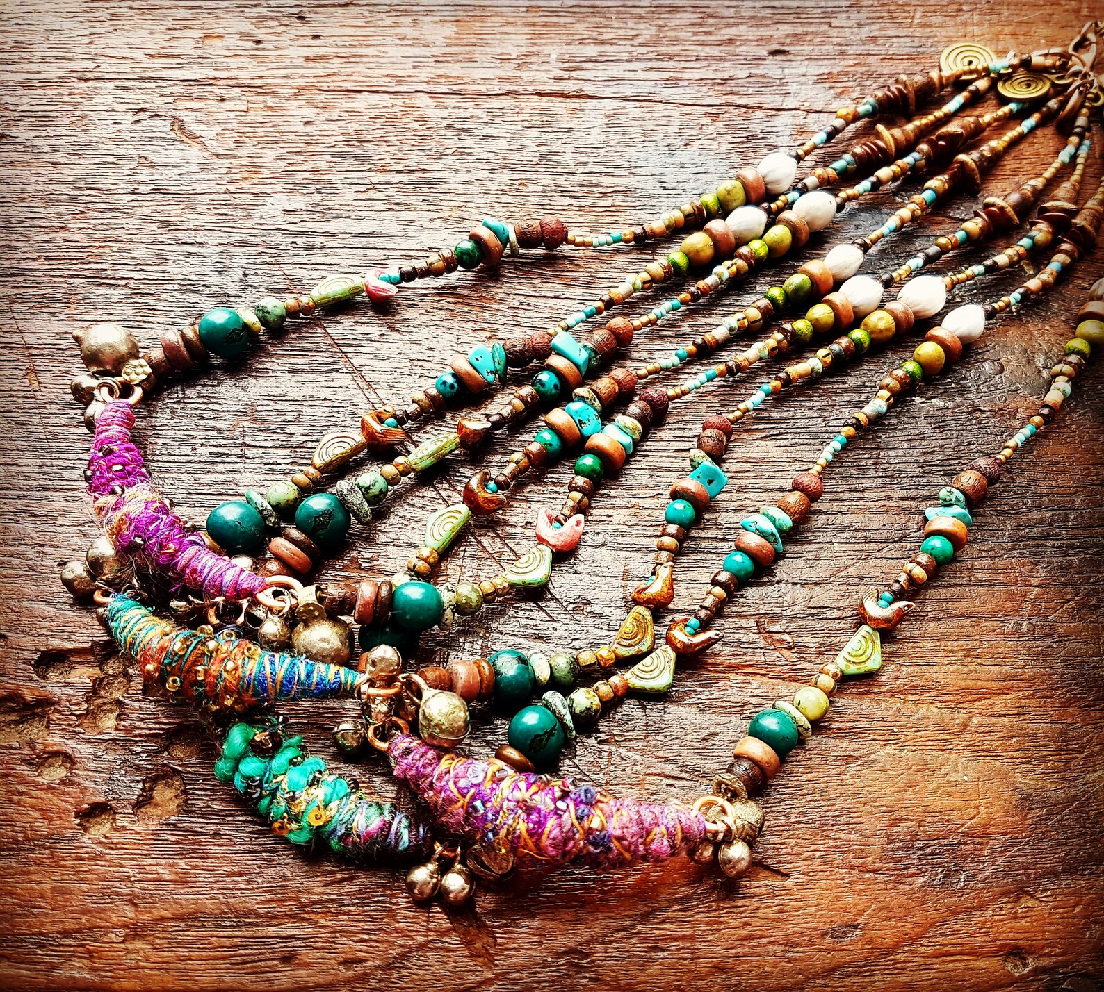 Boho Necklace Earthy Bohemian Jewelry Tribal Jewellery Natural - Etsy