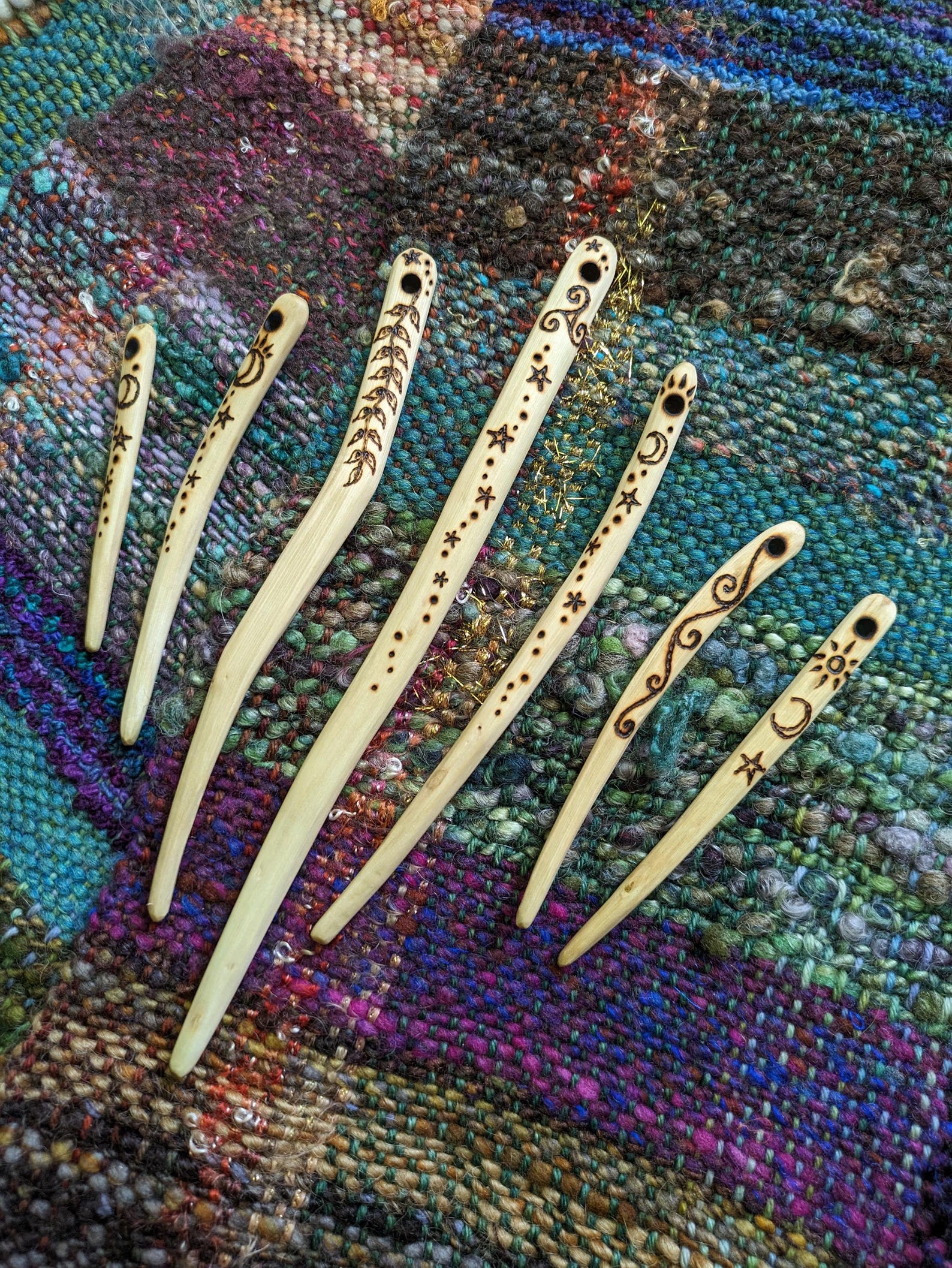 ONE Wooden Weaving Needle - Wildcrafted Magical Tapestry Weaving ...