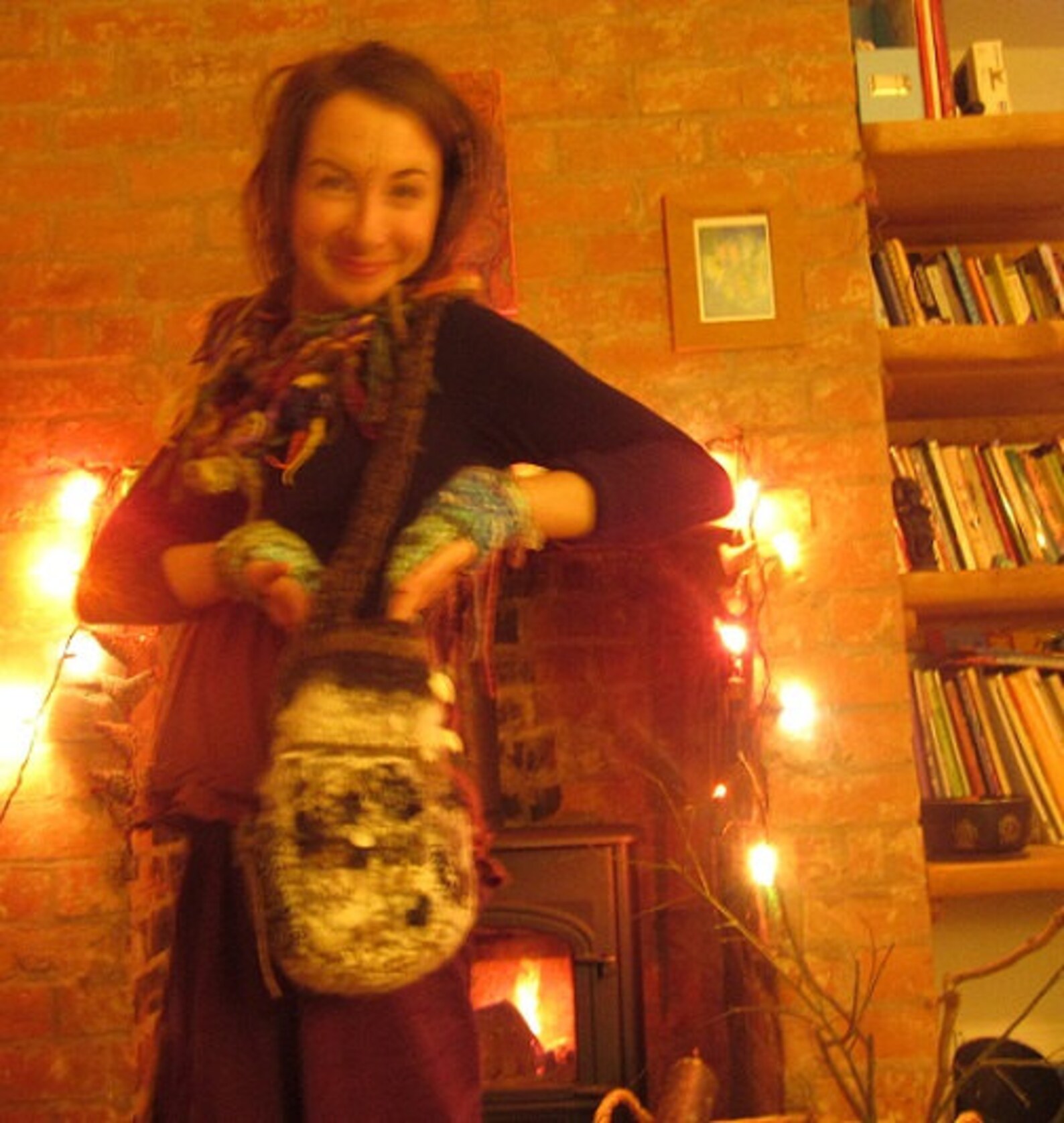 Natural Travelers Bag Felted Shoulder Bag Sea Shells Mermaid Pouch Wool ...