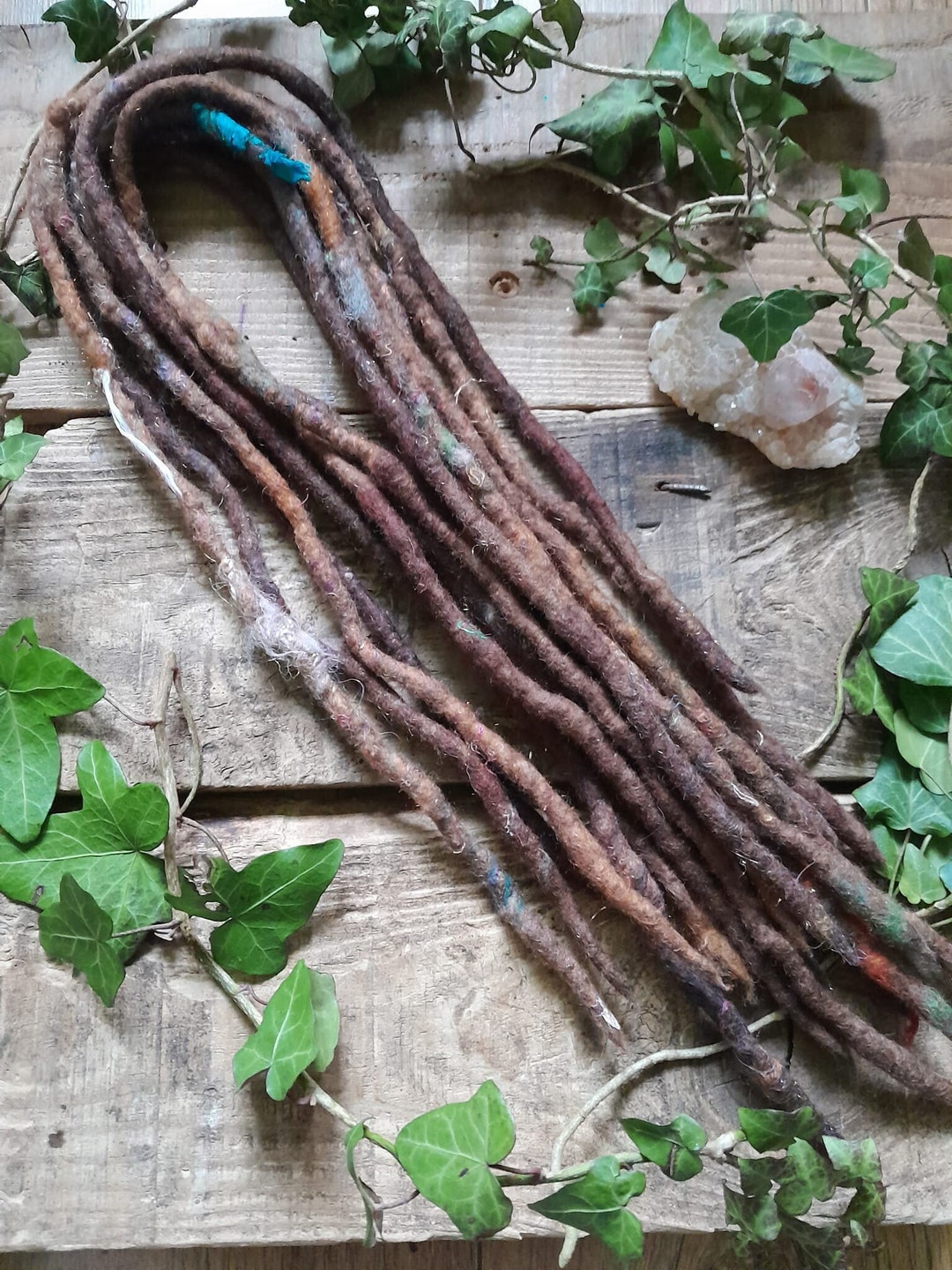 Earthen - Double Ended Dreads Set of Ten DREADLOCKS Wool Brown Ginger ...
