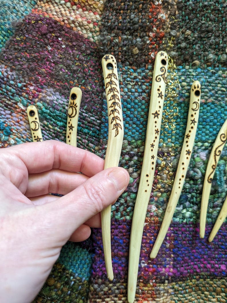 ONE Wooden Weaving Needle - Wildcrafted Magical Tapestry Weaving ...