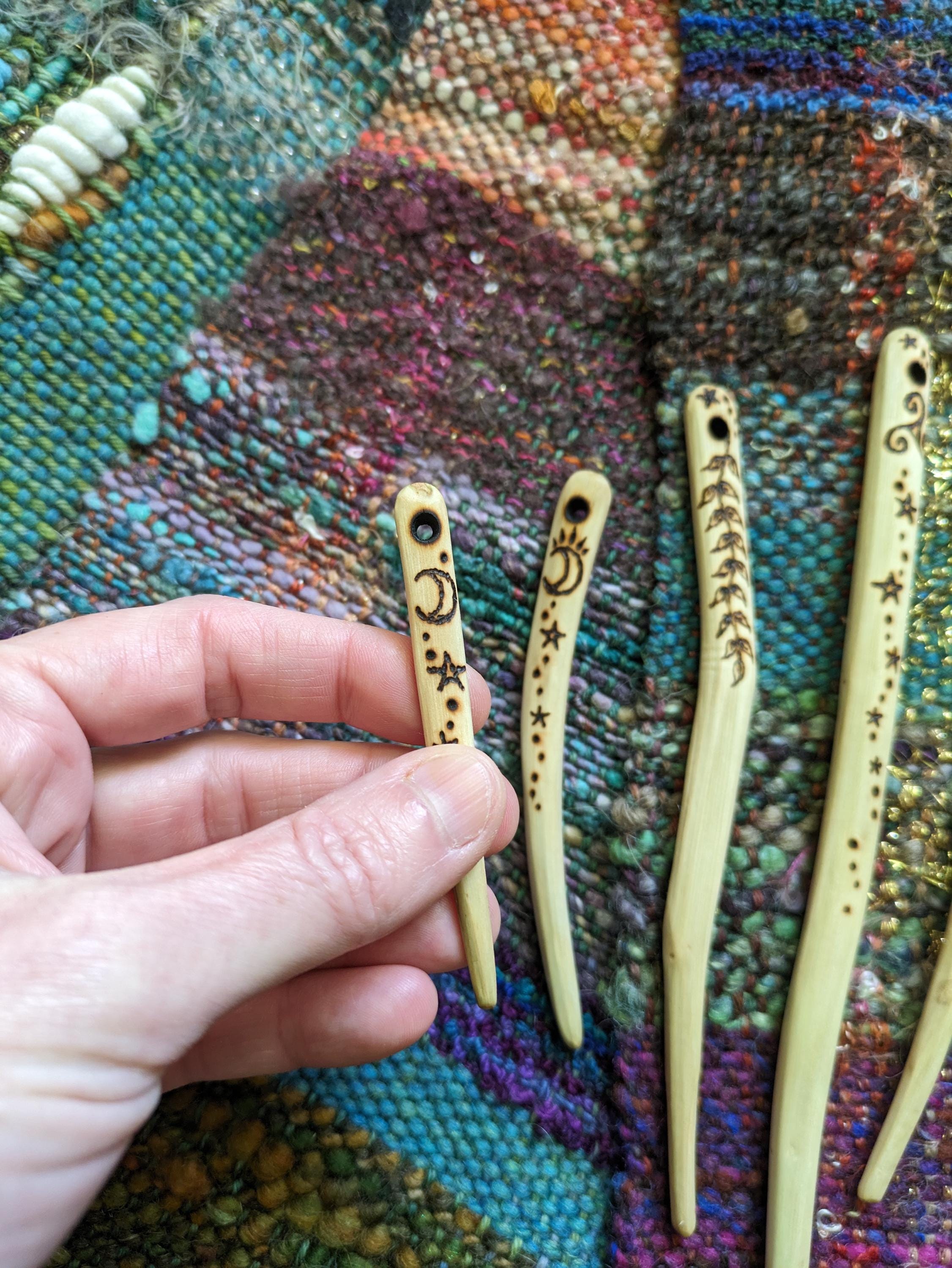 ONE Wooden Weaving Needle - Wildcrafted Magical Tapestry Weaving ...
