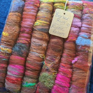 Rustic Rolags - Hand Dyed Texture Spinning Fiber Fibre Rolag Roving ...