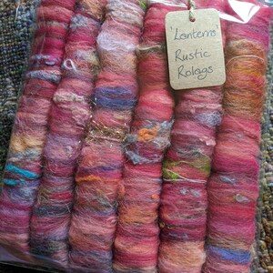 Rustic Rolags Hand Dyed Texture Spinning Fiber Fibre Rolag Roving ...
